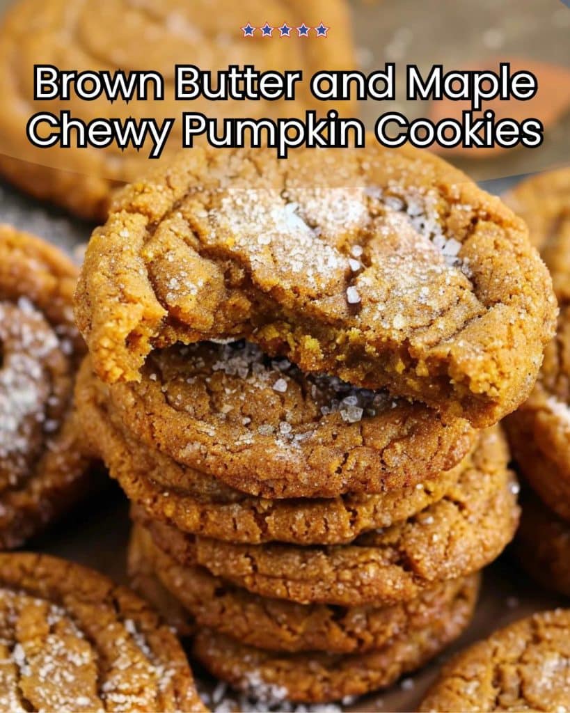 Brown Butter and Maple Chewy Pumpkin Cookies - Recipes Smile