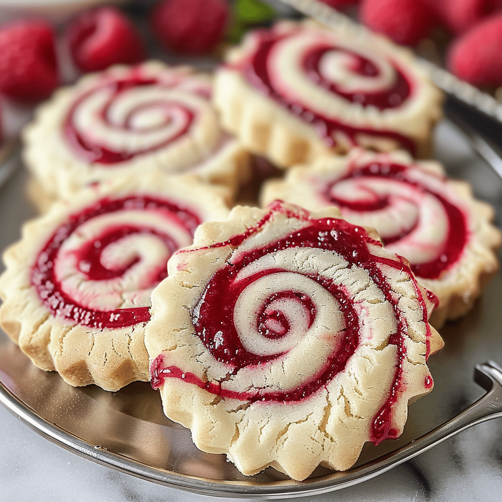 Raspberry Swirl Shortbread Cookies - Recipes Smile