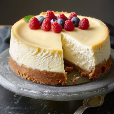 Tall and Creamy New York Cheesecake - Recipes Smile