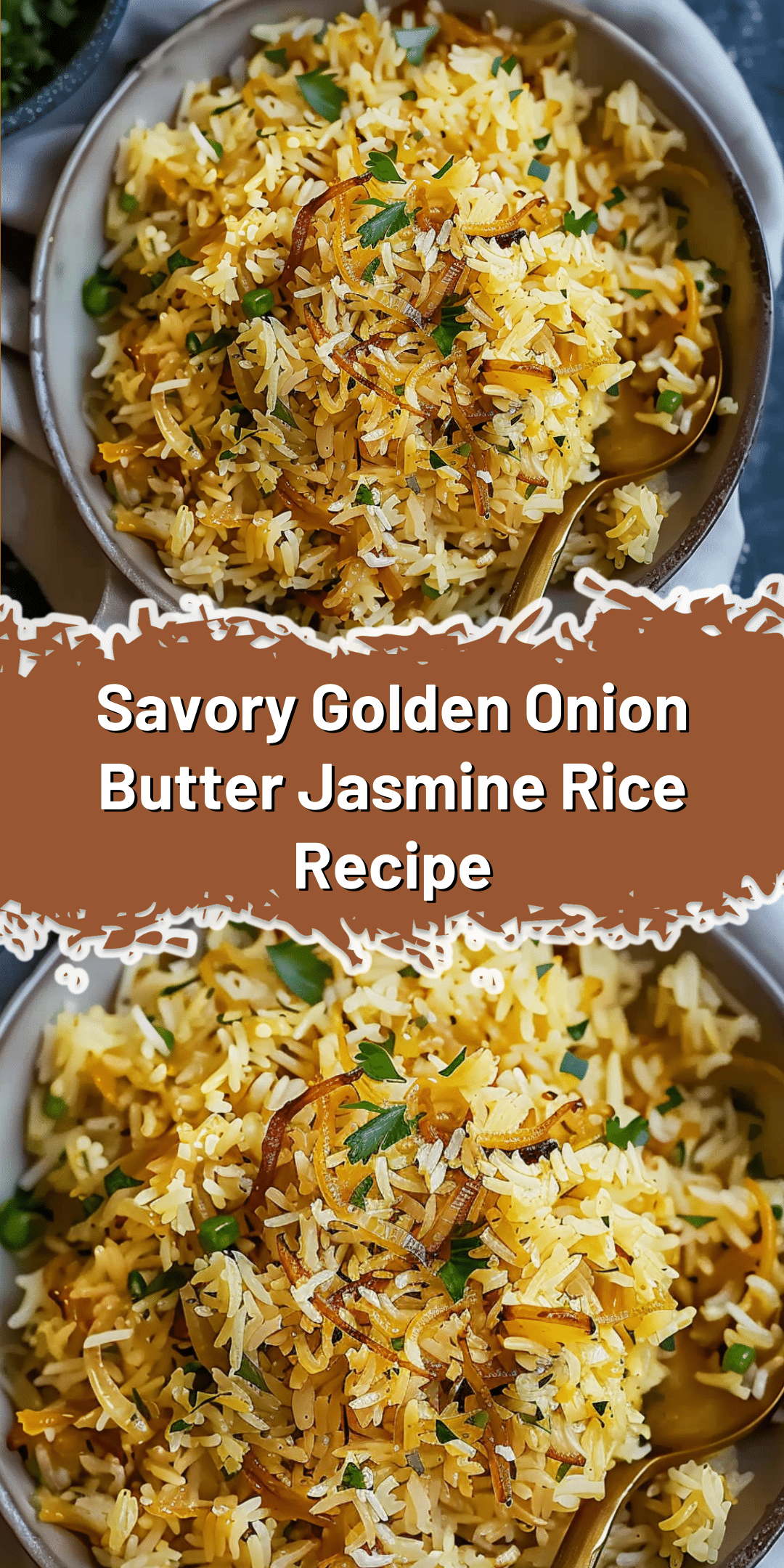 Savory Golden Onion Butter Jasmine Rice - Recipes Smile