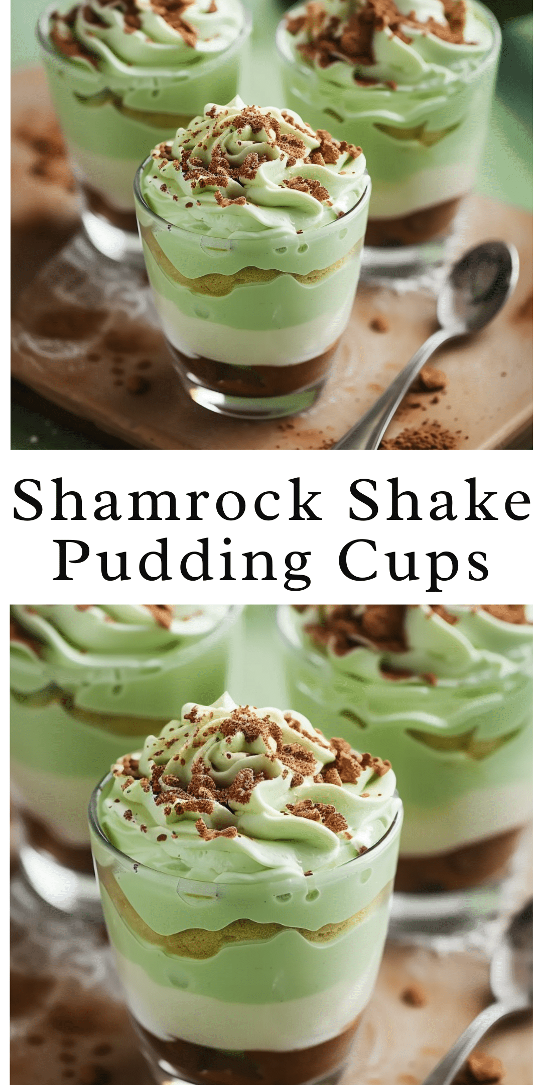 Shamrock Shake Pudding Cups - Recipes Smile