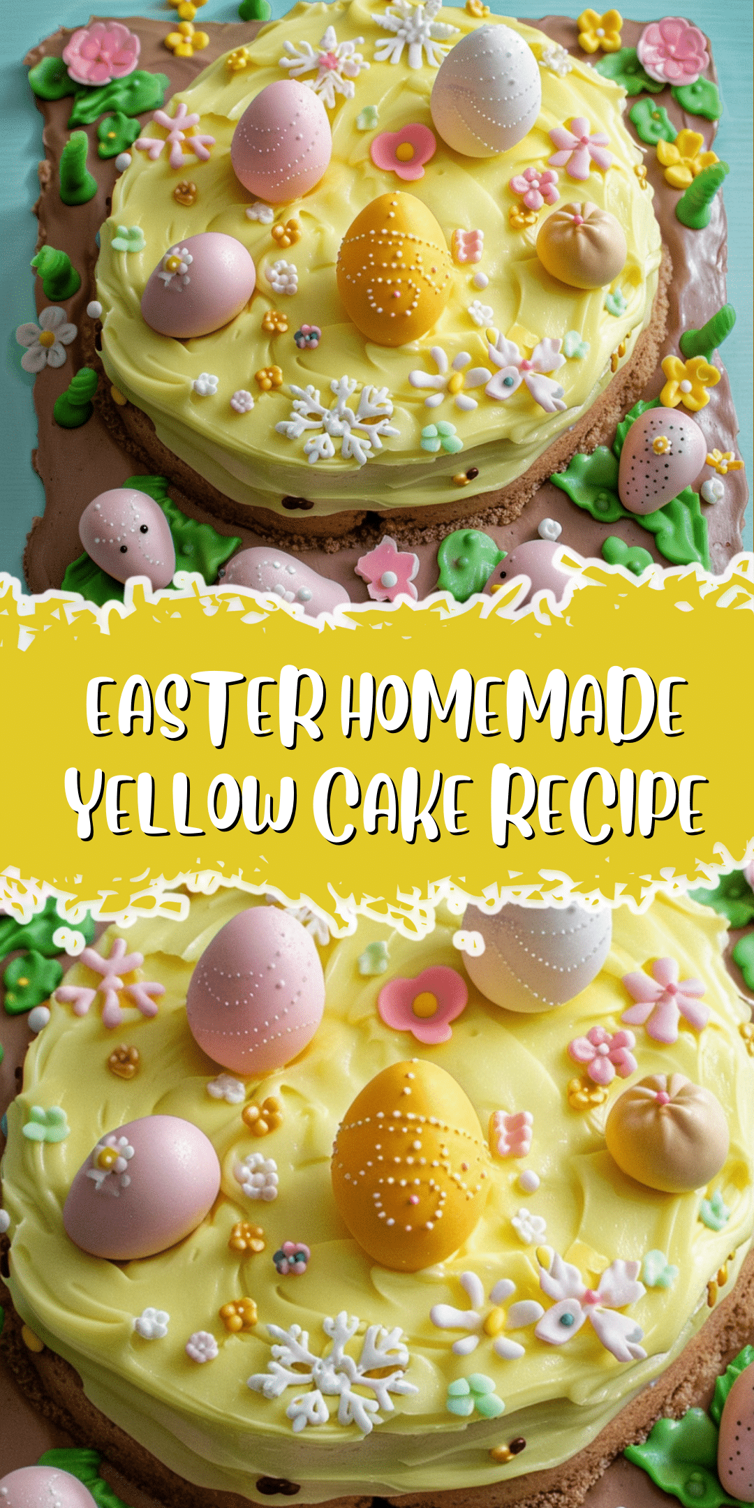 Homemade Yellow Cake with Pastry Cream Frosting - Recipes Smile