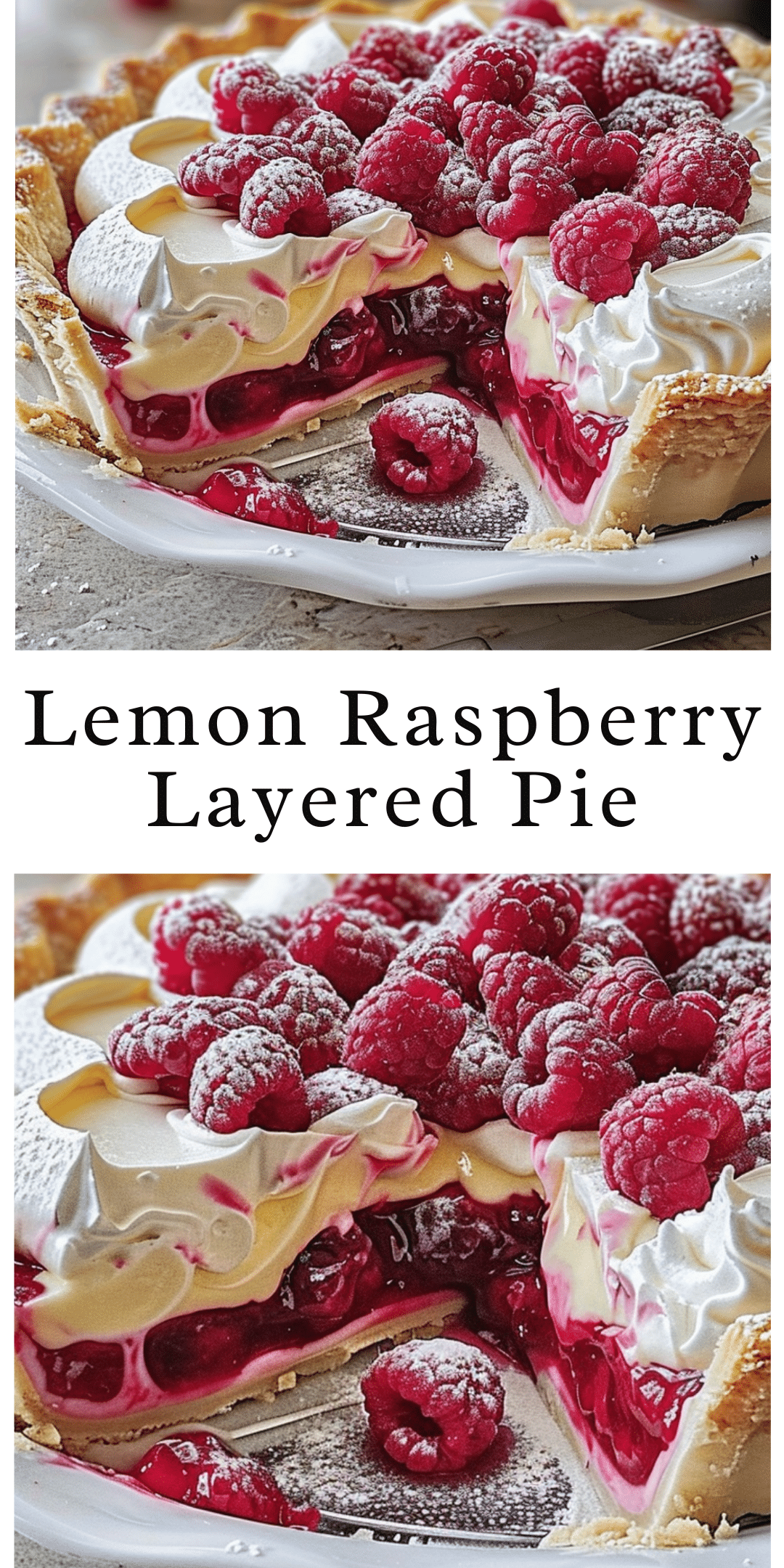 Lemon Raspberry Layered Pie - Recipes Smile