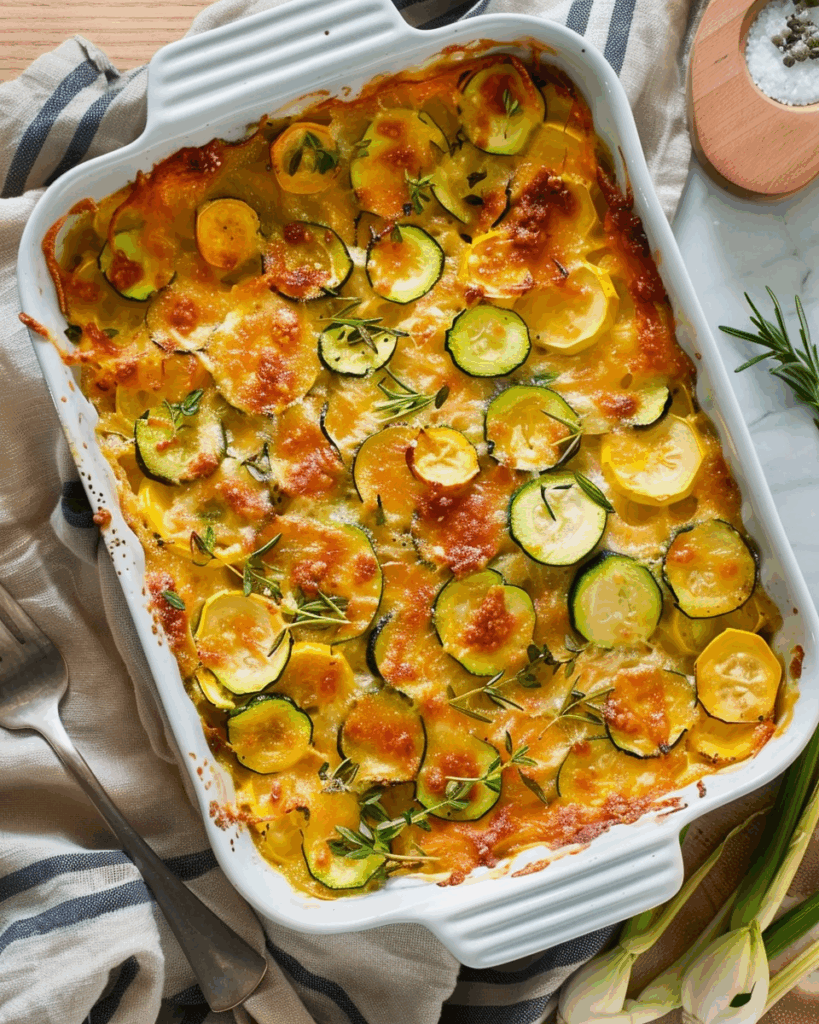 Loaded Zucchini and Squash Bake - Recipes Smile