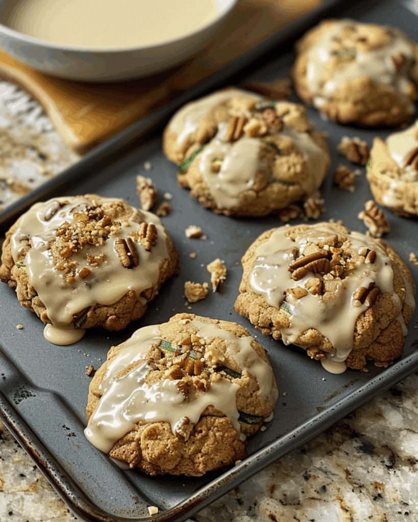 Zucchini Bread Cookies with Brown Butter Glaze - Recipes Smile