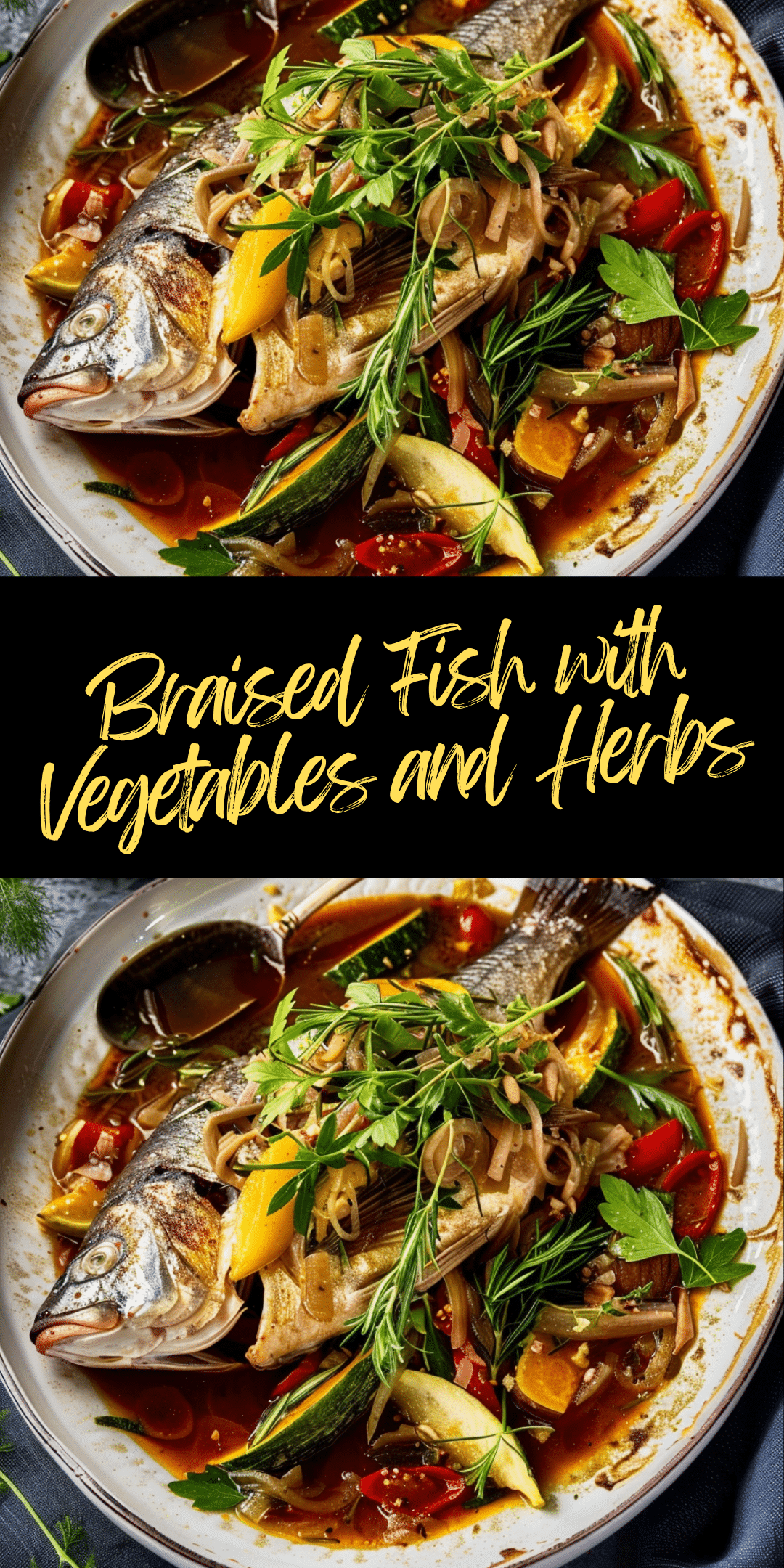 Braised Fish with Vegetables and Herbs - Recipes Smile