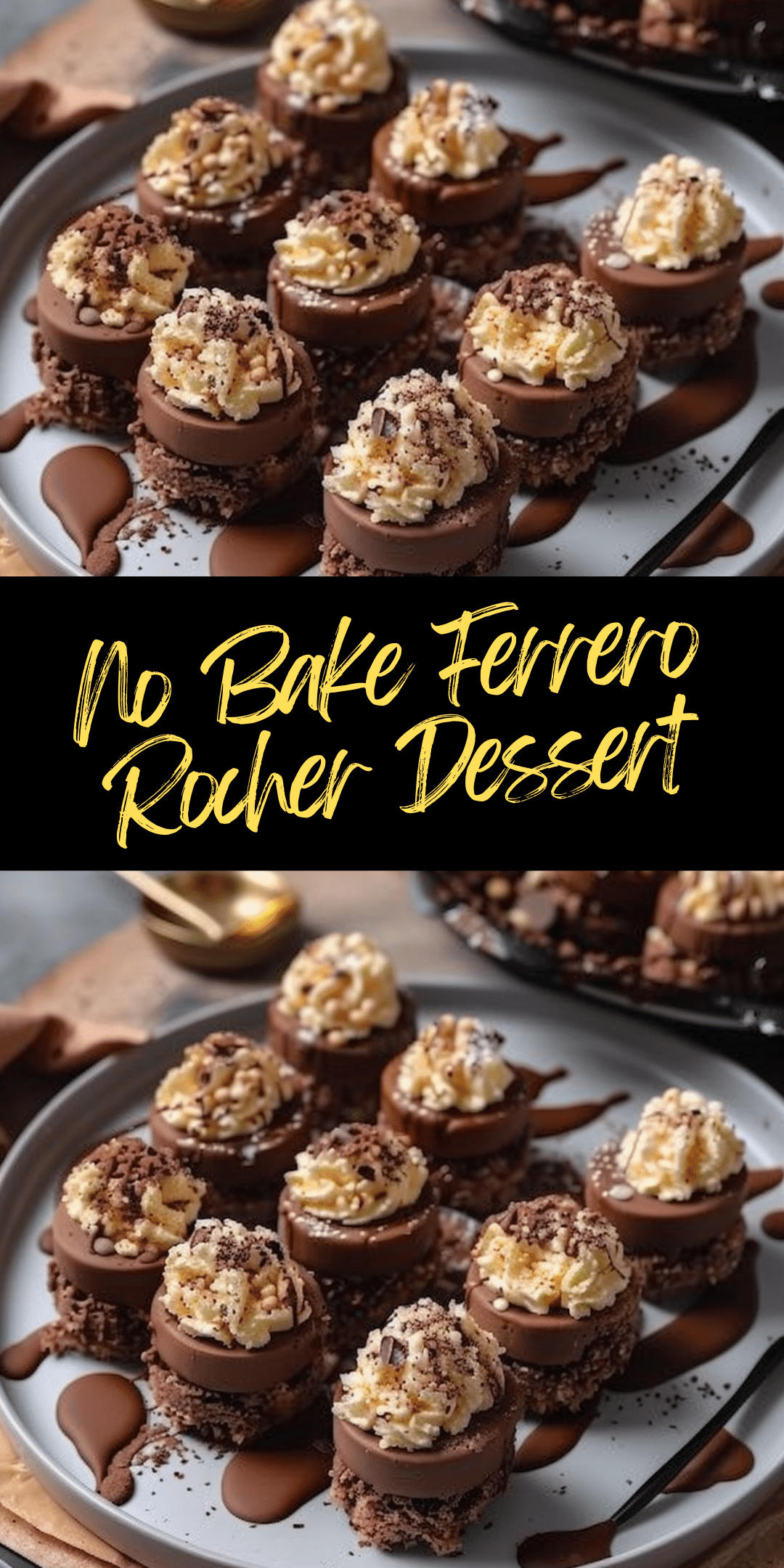 No Bake Ferrero Rocher Dessert - Recipes Smile