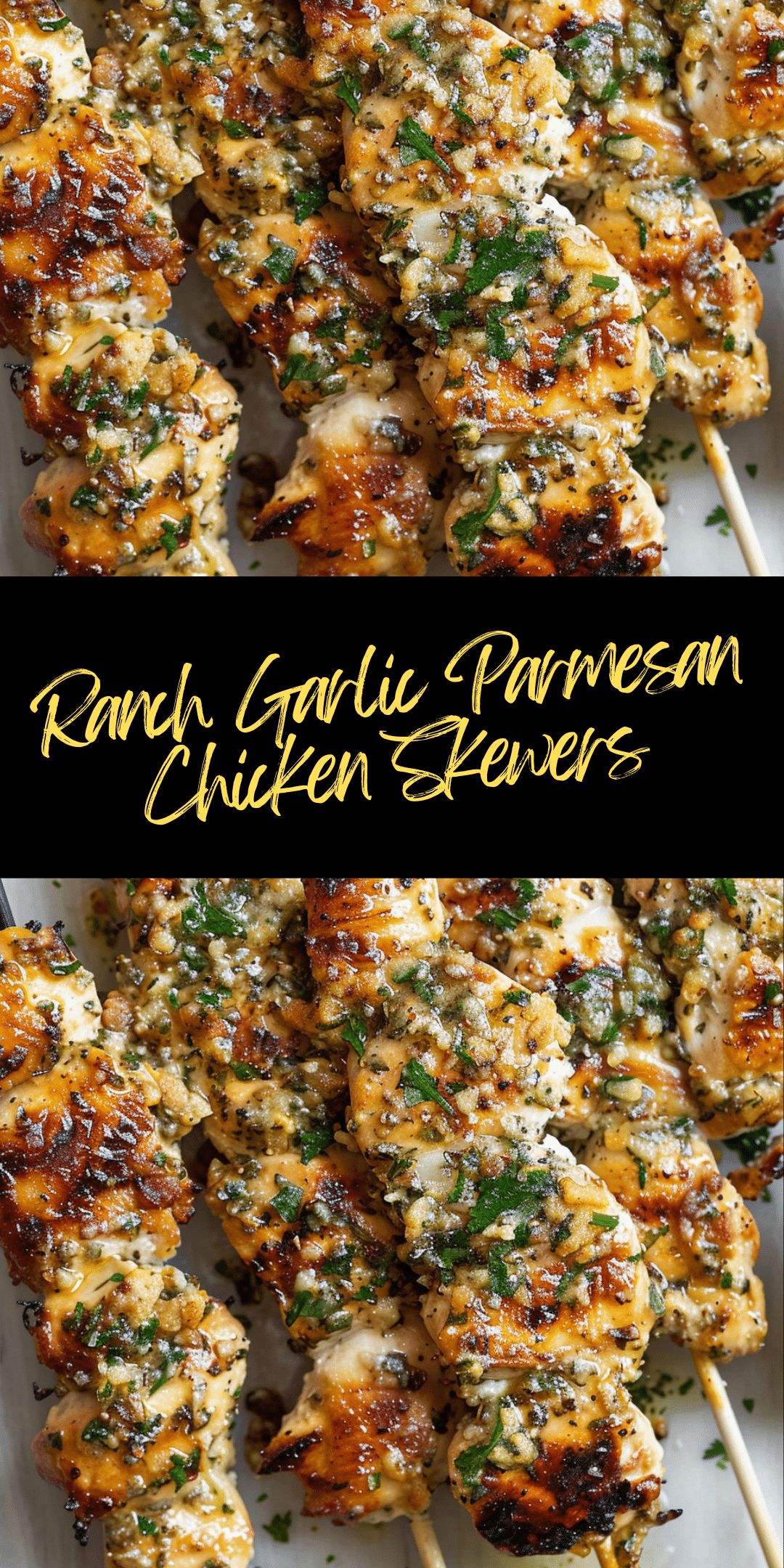 Ranch Garlic Parmesan Chicken Skewers - Recipes Smile